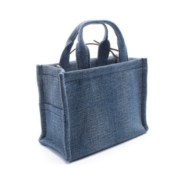 Celine | Bags | Celine Navy Blue Denim Tais Cabas Tote Bag Leather ...